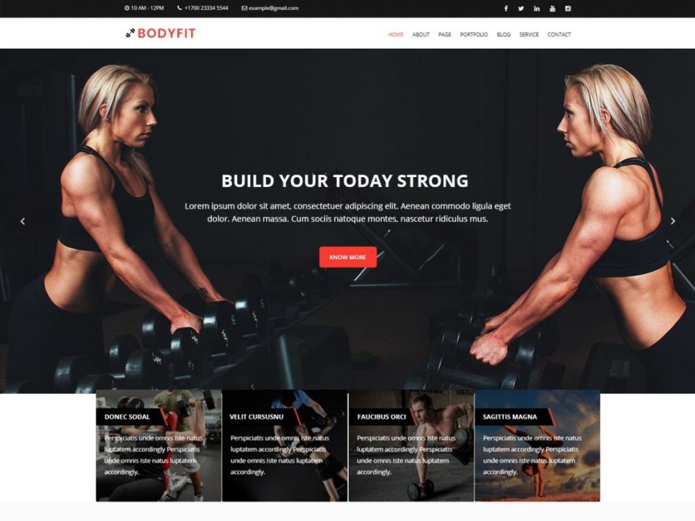 Top 12 Awesome WordPress Fitness Theme - JustFreeWPThemes