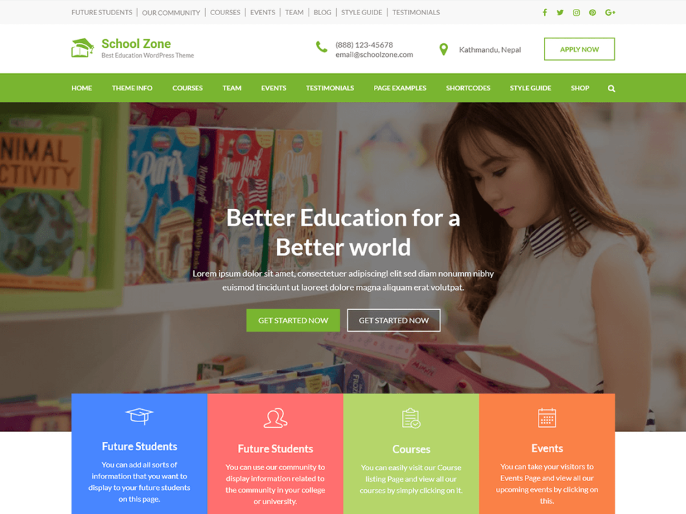 Top 10 WordPress Education Theme - JustFreeWPThemes
