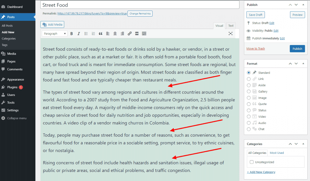 How To Generate A Line Break In Wordpress JustFreeWPThemes