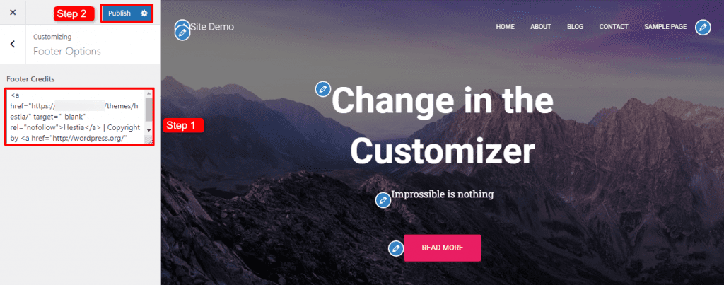 How to Easily Change Footer Copyright Text in WordPress - JustFreeWPThemes
