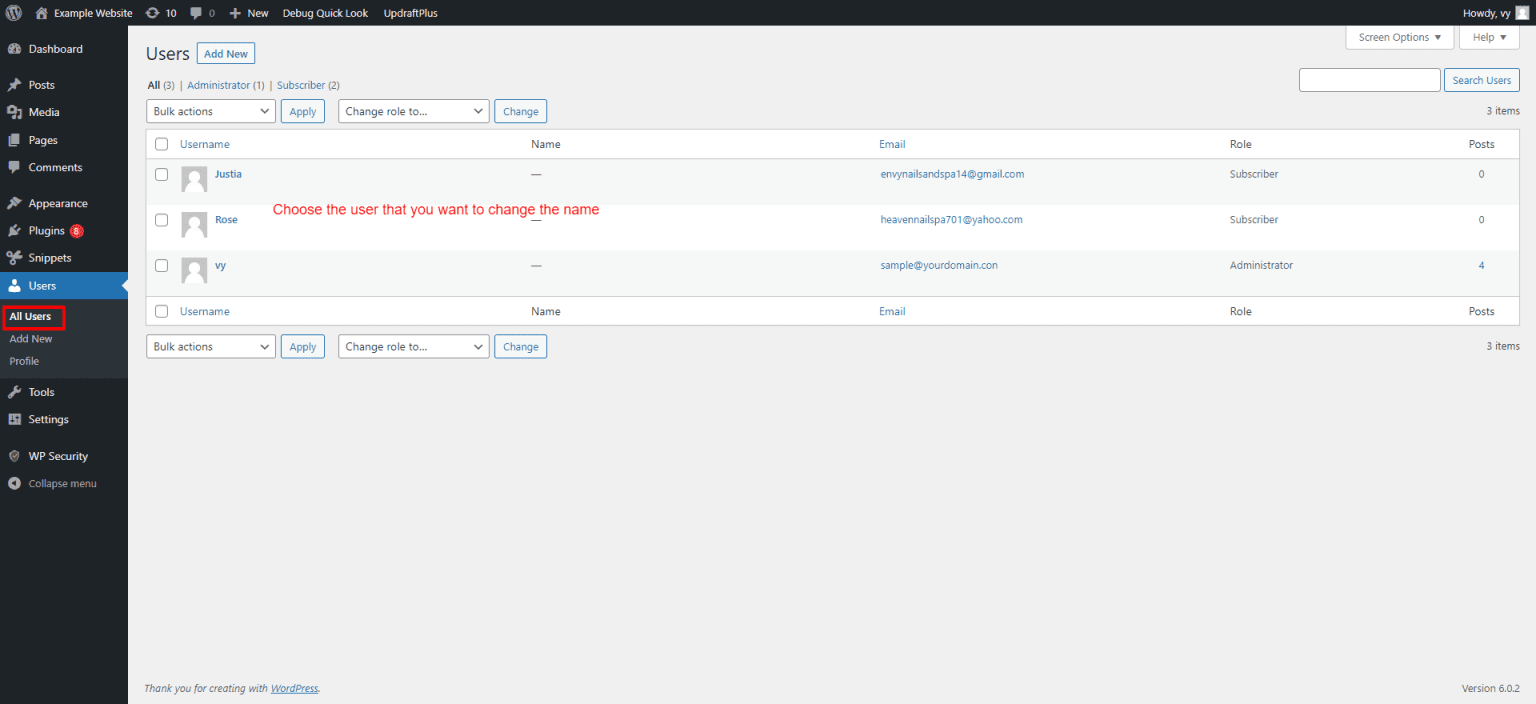 How to properly Change Your Display Name in WordPress - JustFreeWPThemes