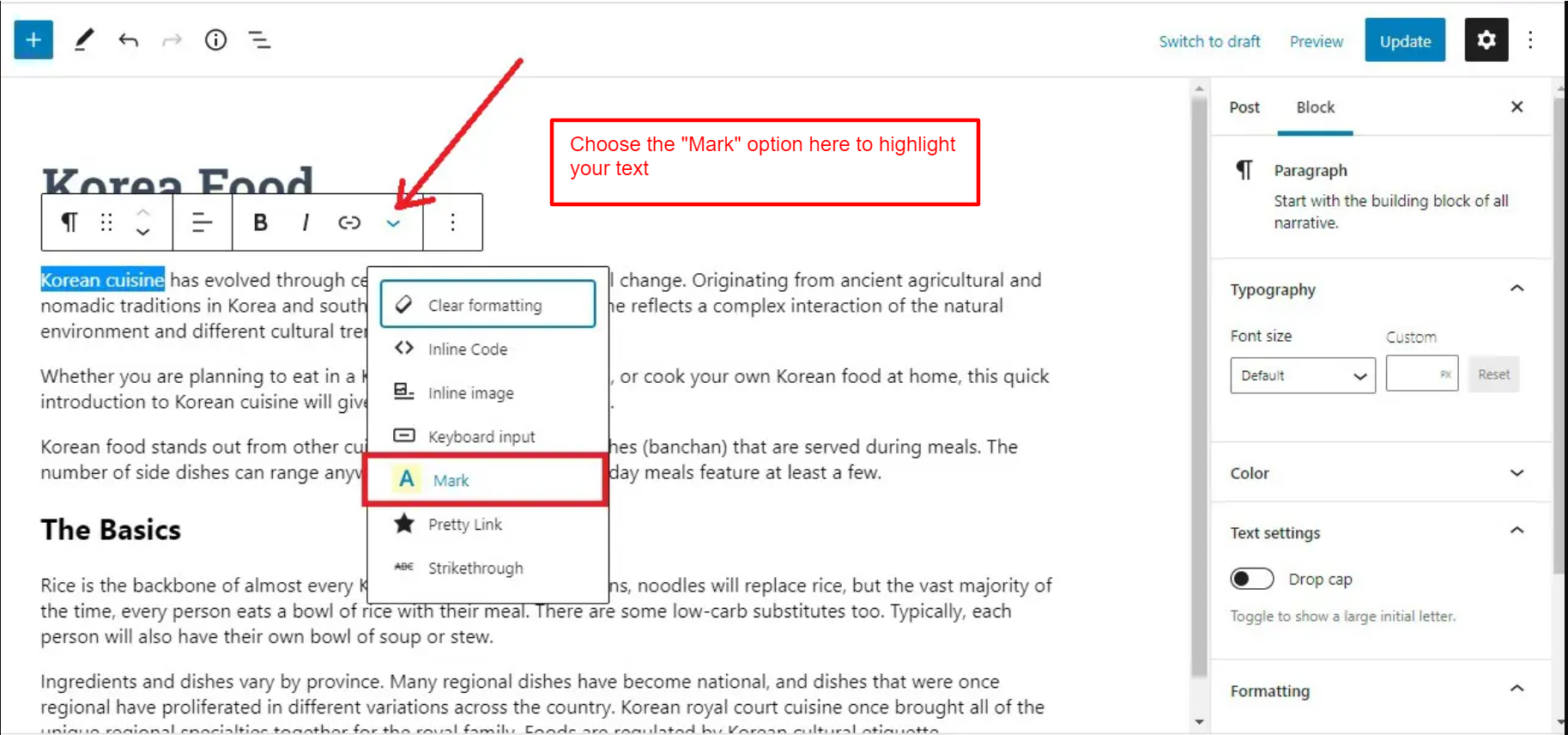 Simple Guide Of How To Highlight Text In WordPress JustFreeWPThemes