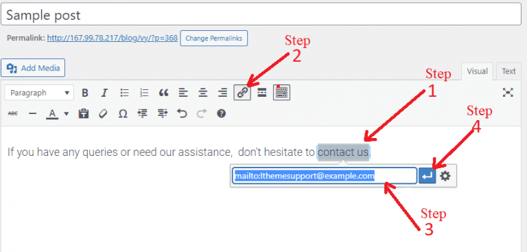 A simple way to add a link to an email address in WordPress ...