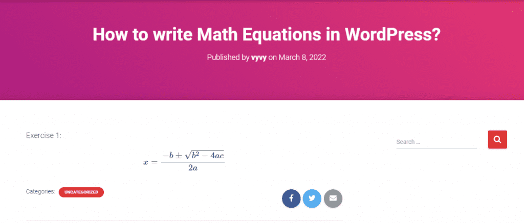The method to add Math Equations in WordPress quickly - JustFreeWPThemes