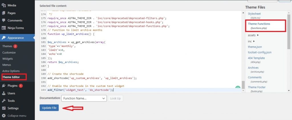 What is the way to manage the Number of Archive Months Displayed in WordPress? - JustFreeWPThemes